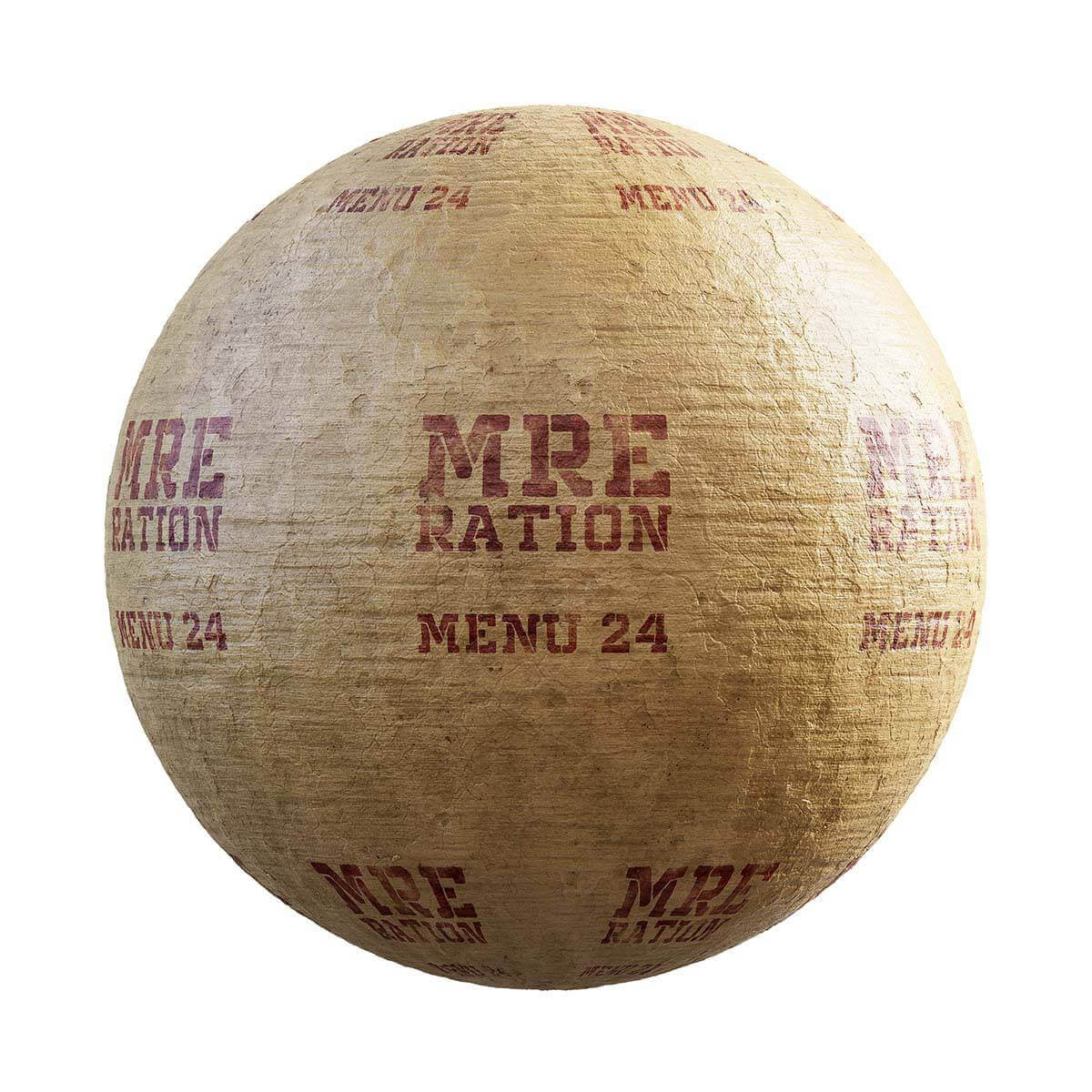 Cardboard Ration Box - 3D Texture by stop and shop