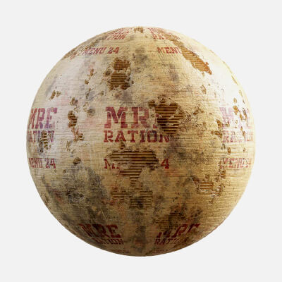 Cardboard Ration Box - 3D Texture by stop and shop