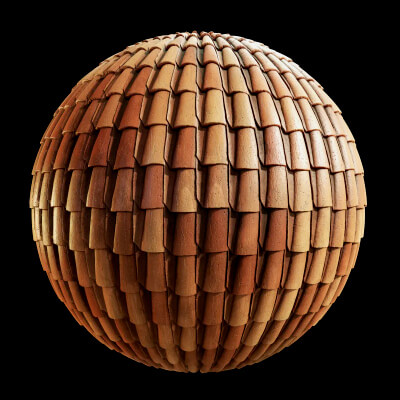 Orange Ceramic Roof Tiles 02 - 3D Texture by stop and shop