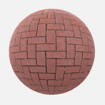 Red Brick Pavement 7 - 3D Texture by stop and shop