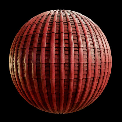 Red Ceramic Roof Tiles - 3D Texture by stop and shop