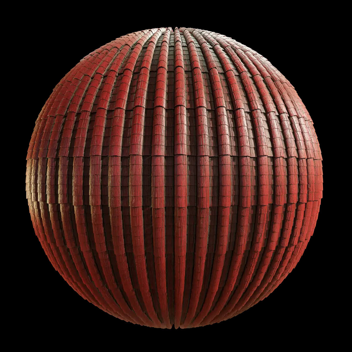 Red Painted Wooden Roof - 3D Texture by stop and shop