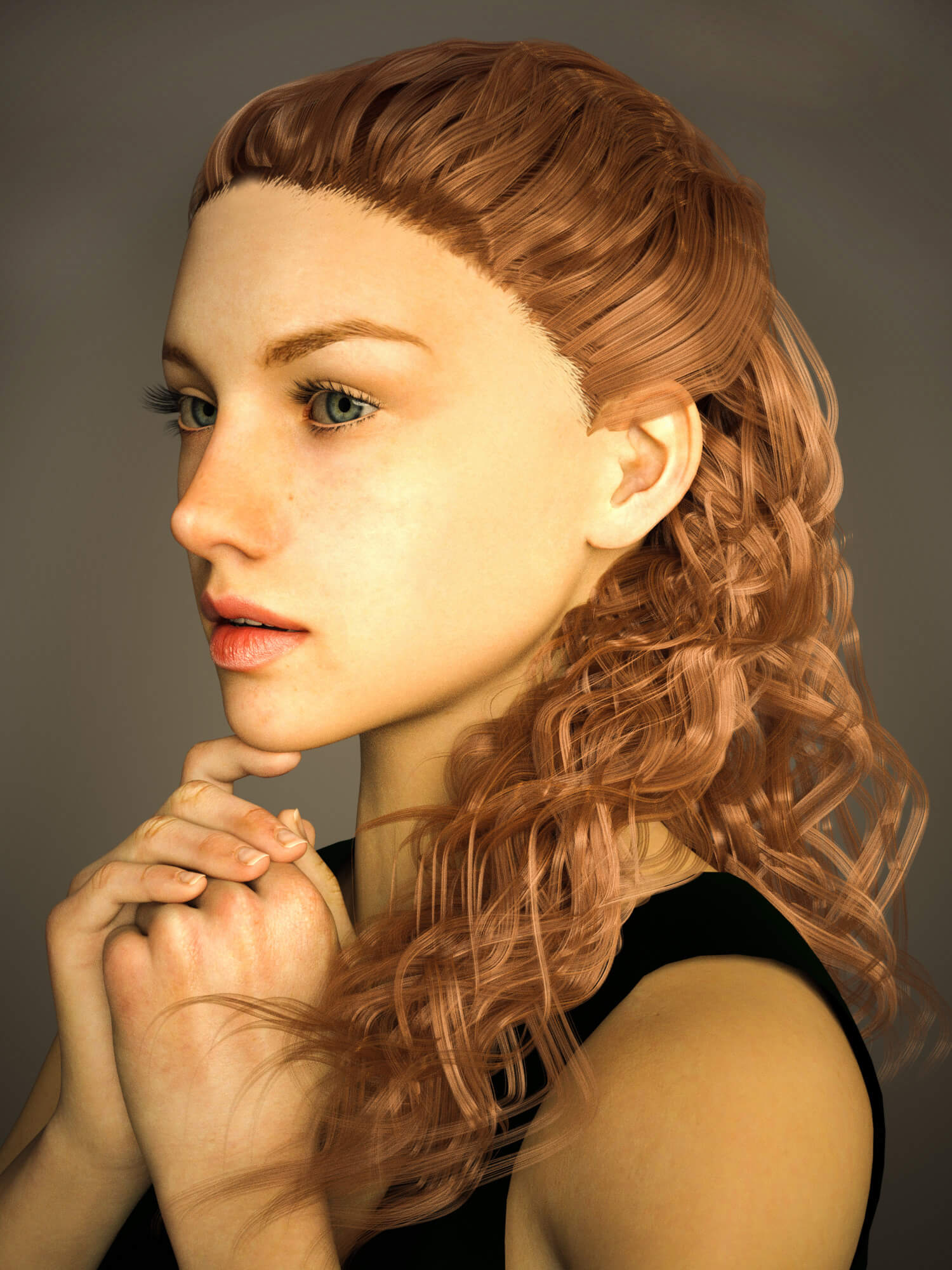 Akirah Curly Hair for Genesis 8 Female - Daz Content by storage-plan