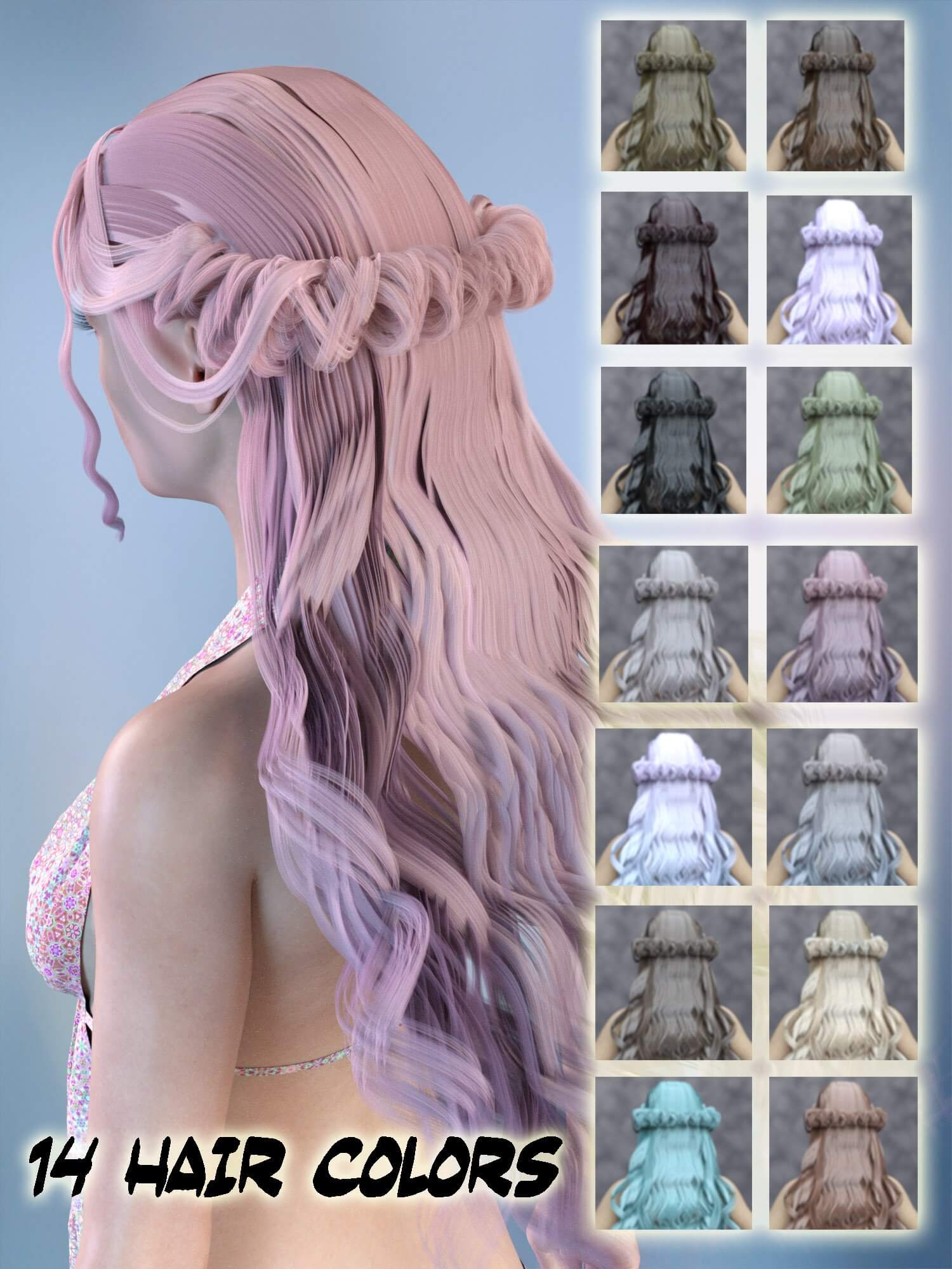 Aria Hair For Genesis 8 Female - Daz Content by storage-plan