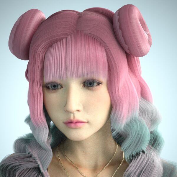 Aria Hair 3D Render, Digital Art by storage-plan