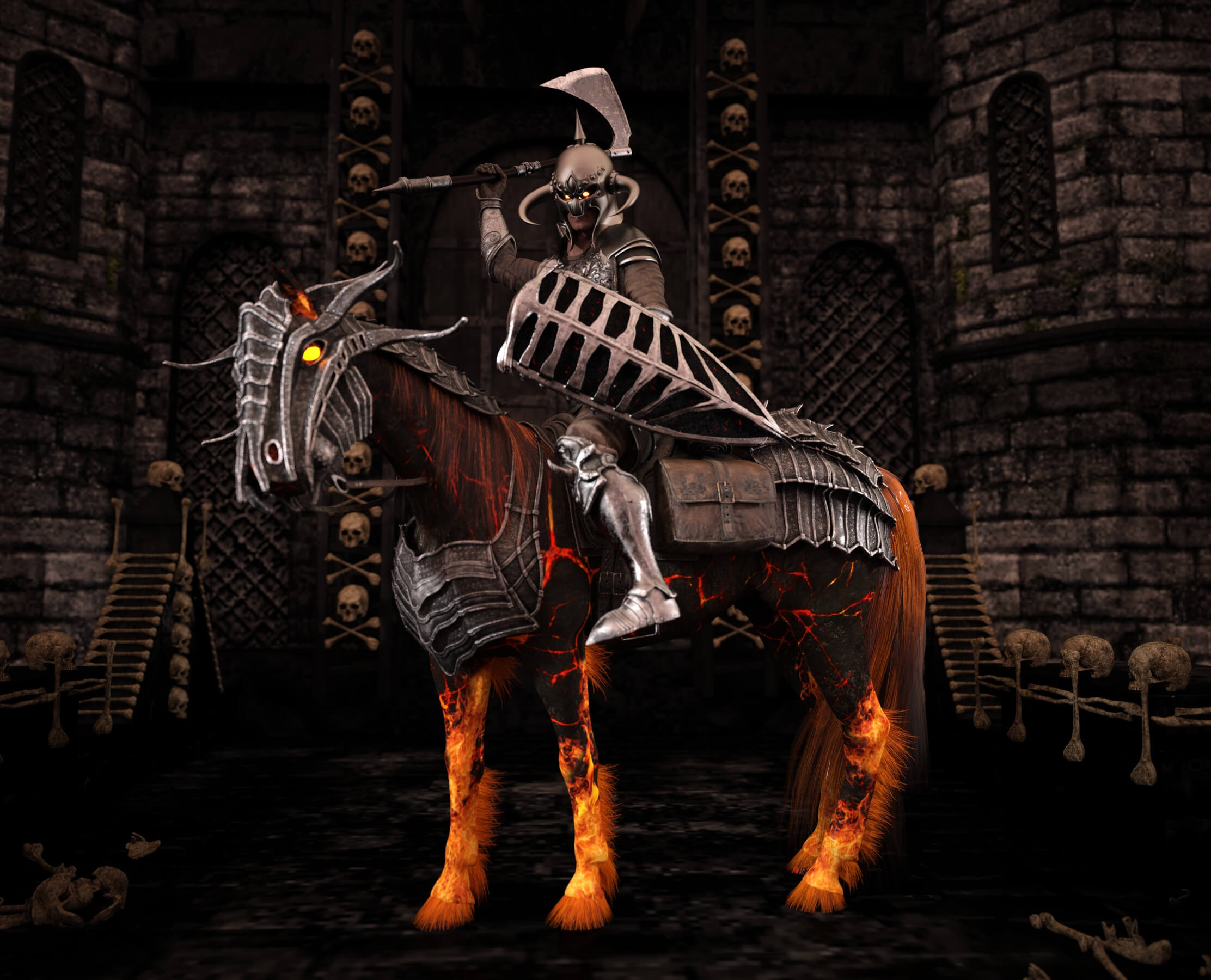 Dark Warrior 3D Render | RenderHub Gallery