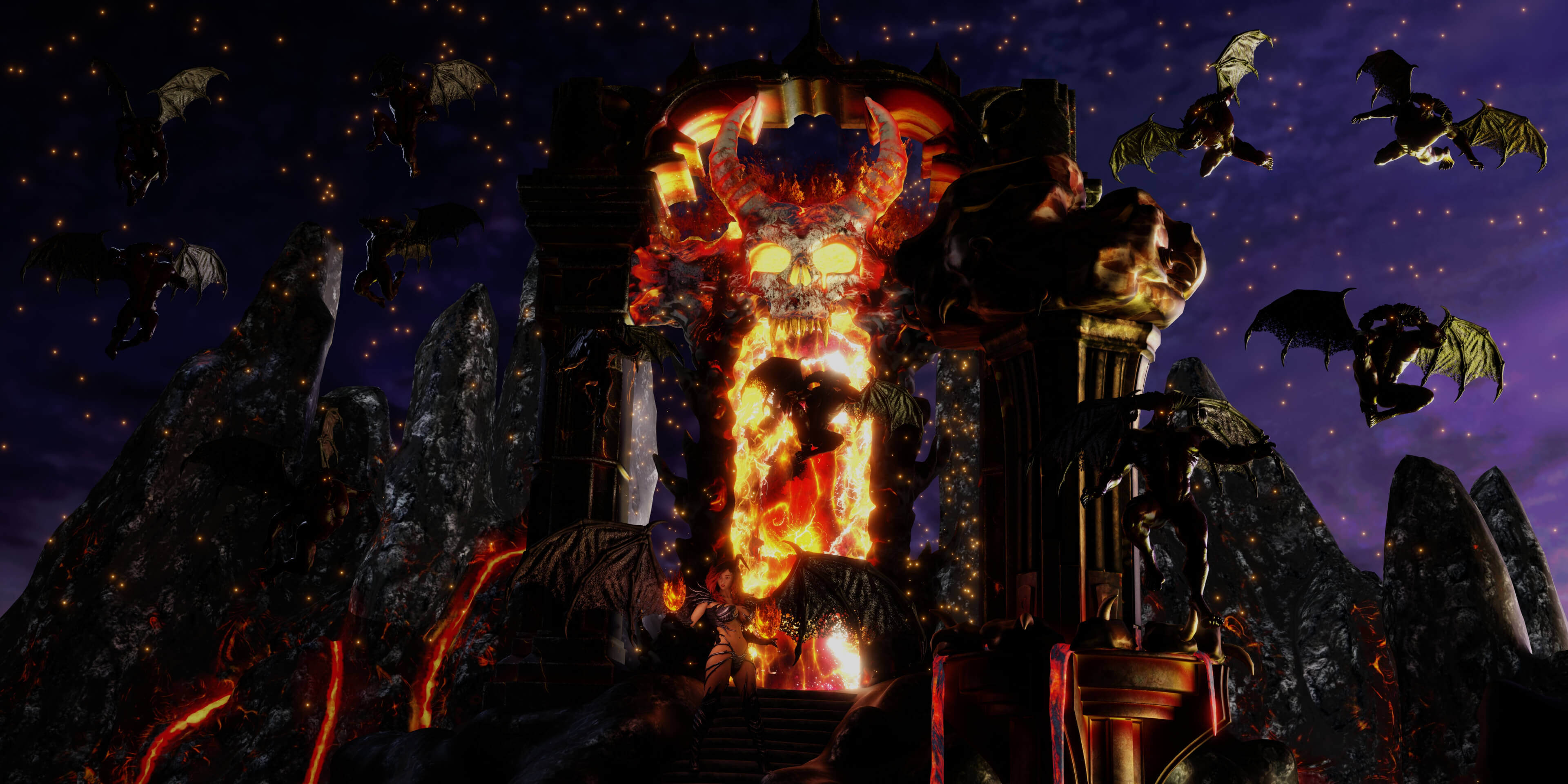 Demon World 3D Render, Digital Art by Storm84hunter