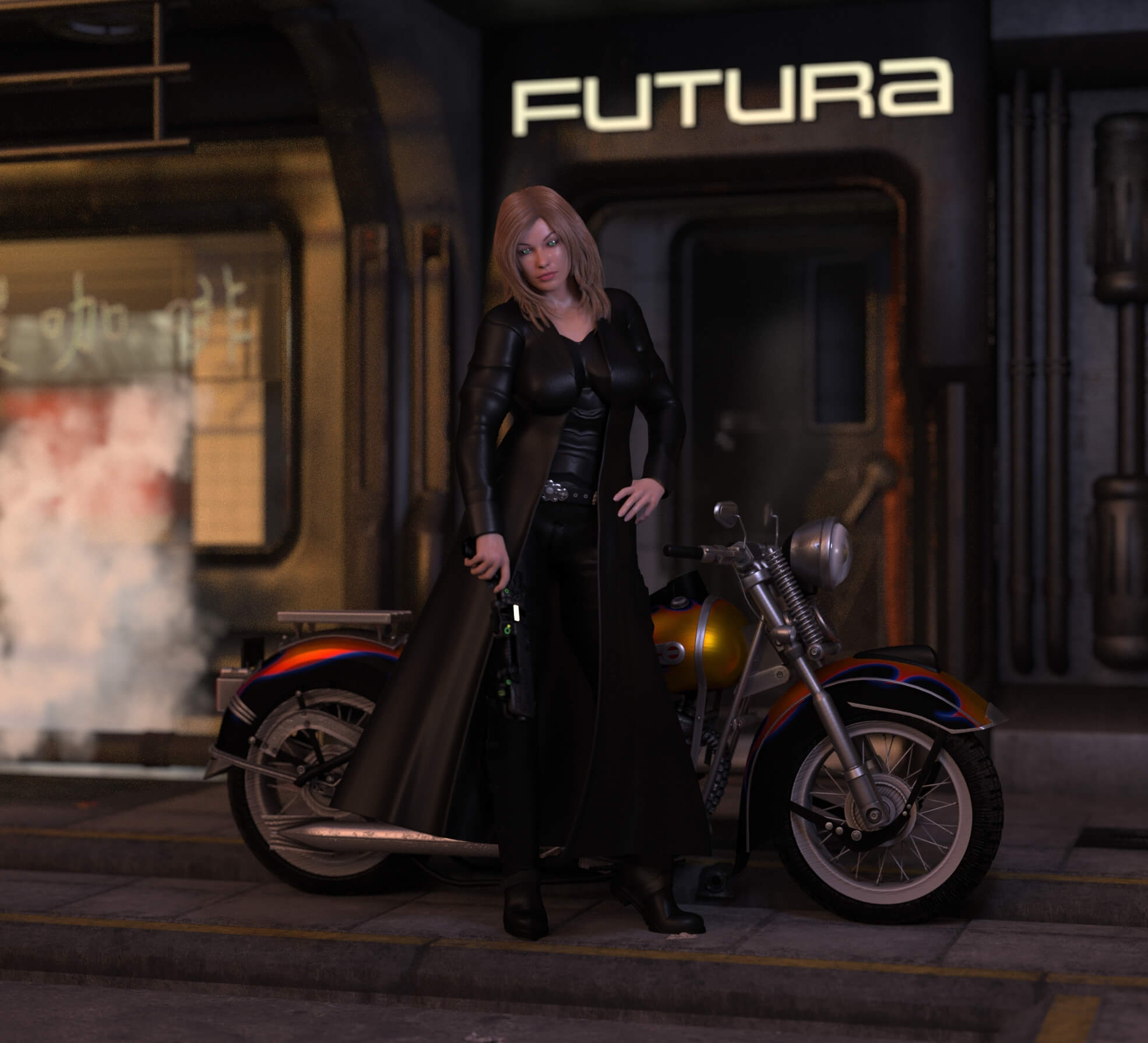 Headhunter in Town 3D Render, Digital Art by Storm84hunter