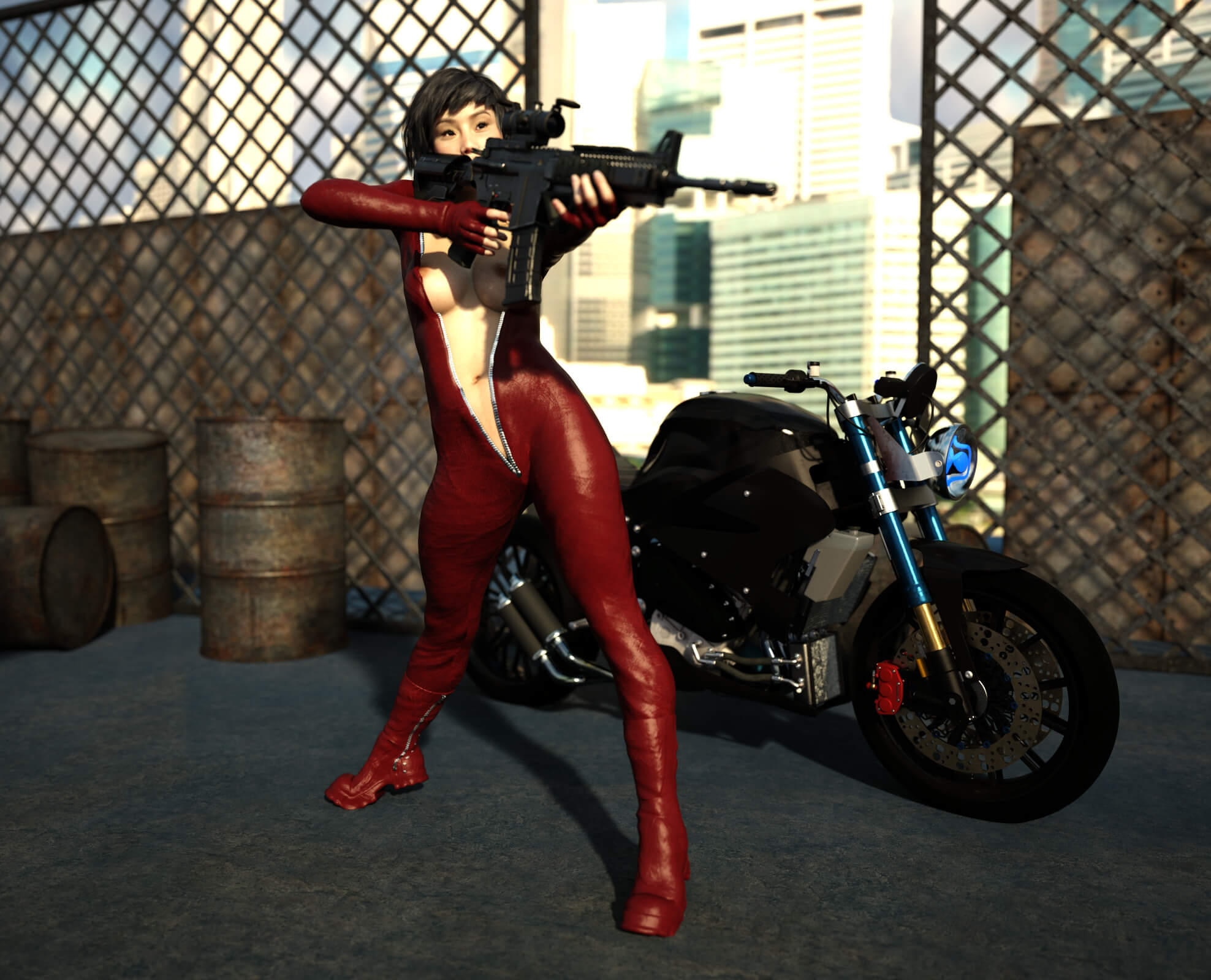 O-Ren Ishii and Co 3D Render, Digital Art by Storm84hunter