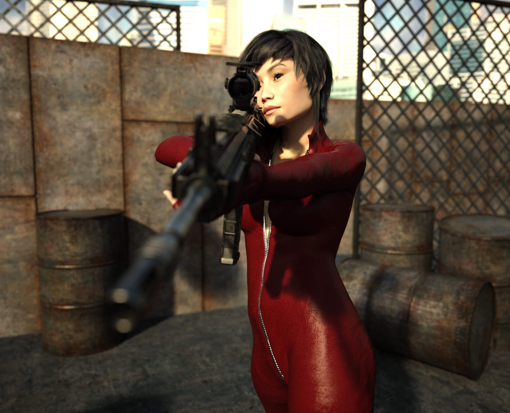 O-Ren Ishii and Co 3D Render, Digital Art by Storm84hunter