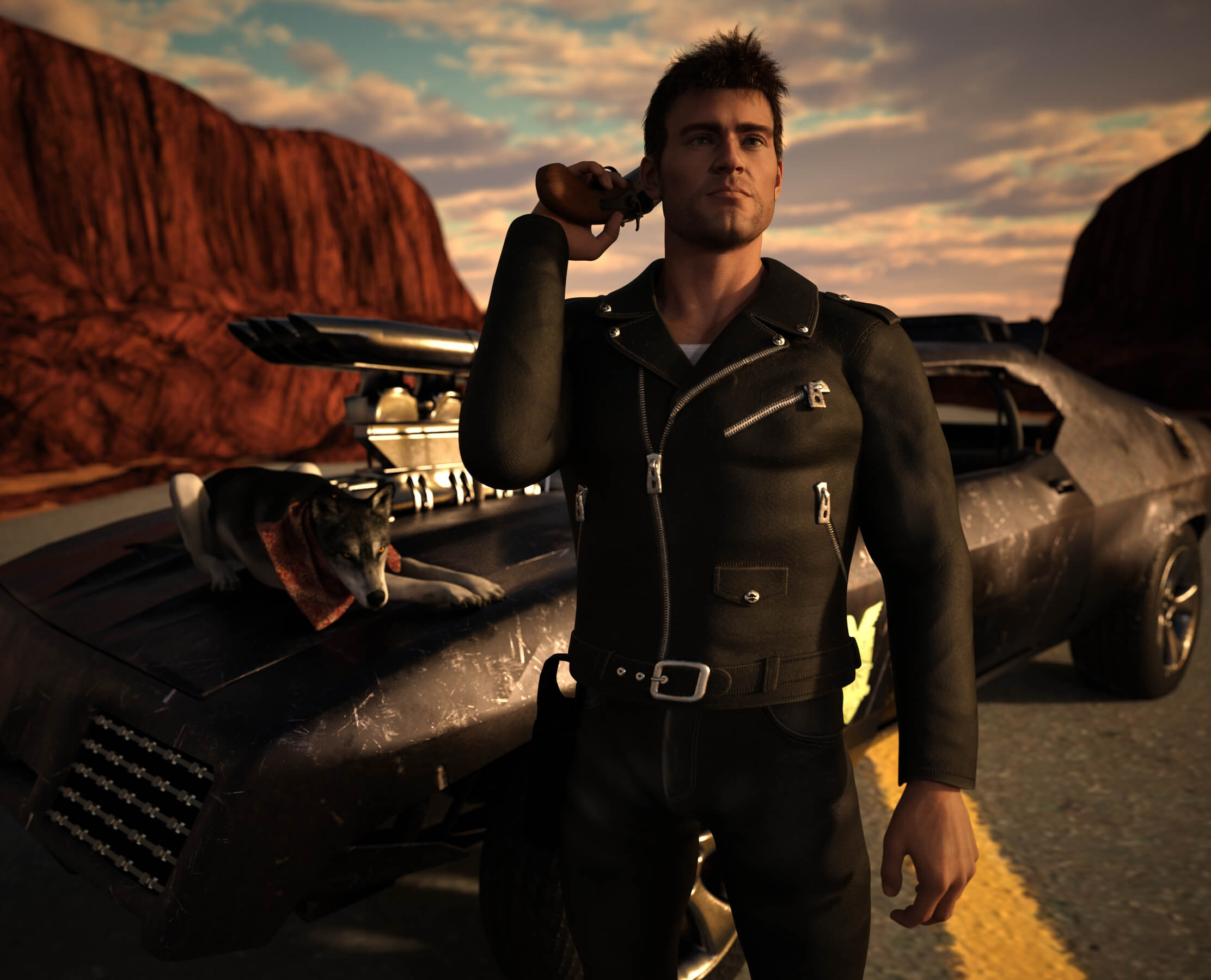 Roadwarrior 3D Render, Digital Art by Storm84hunter