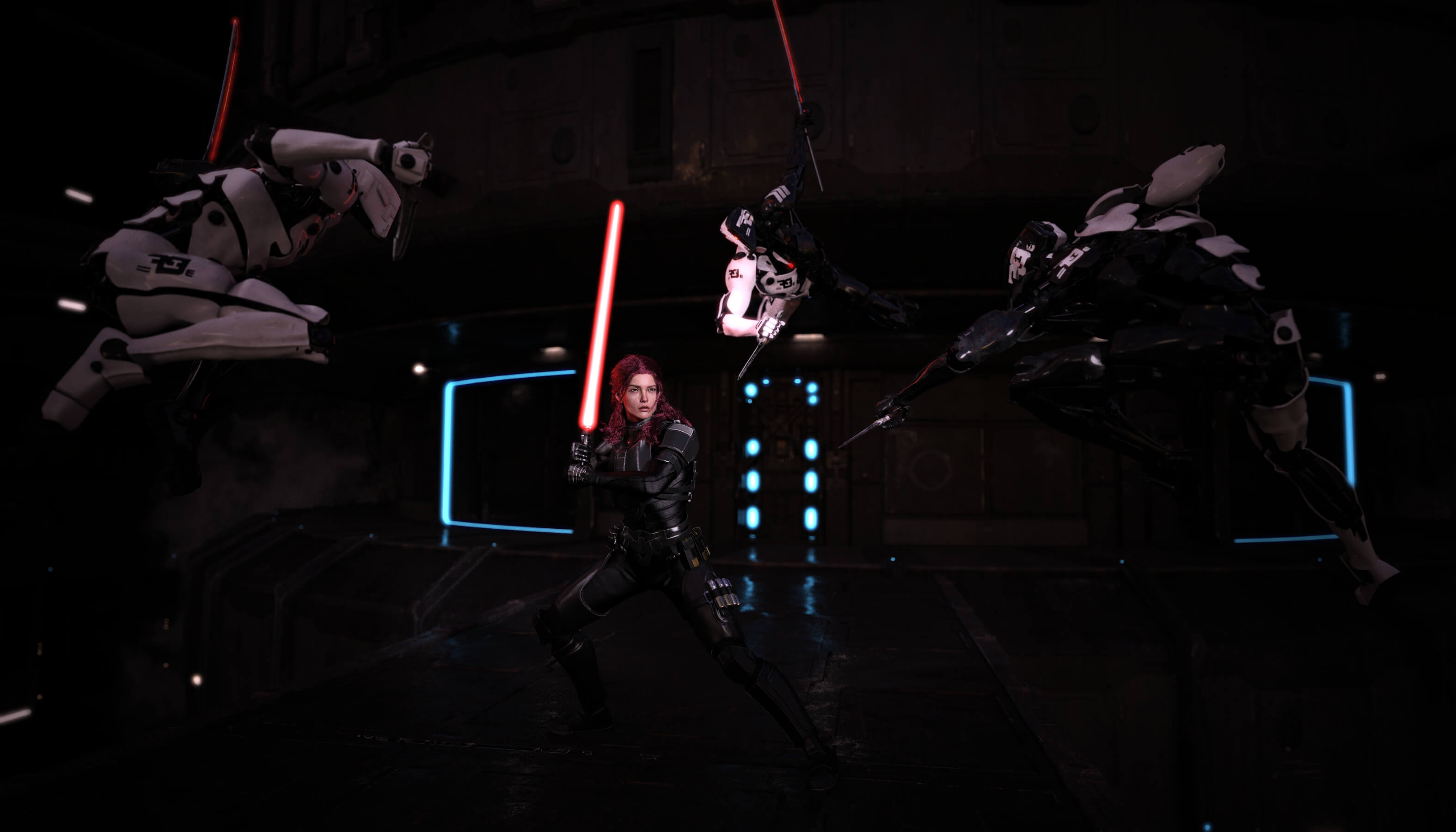 Robot Assassins 3D Render, Digital Art by Storm84hunter