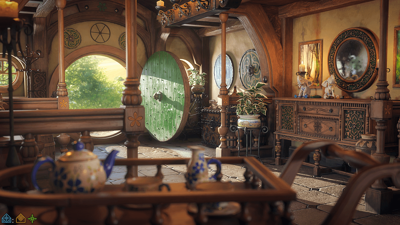 Hobbit Entrance 3D Render, Digital Art by Strangefate