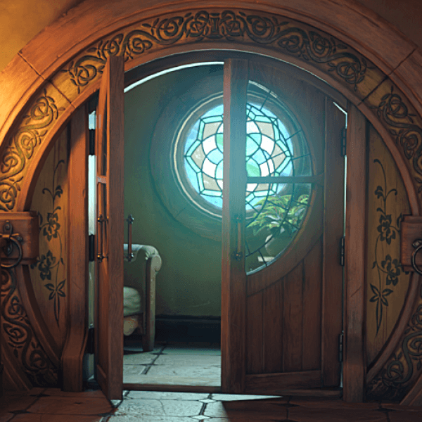 Hobbit Entrance 3D Render, Digital Art by Strangefate