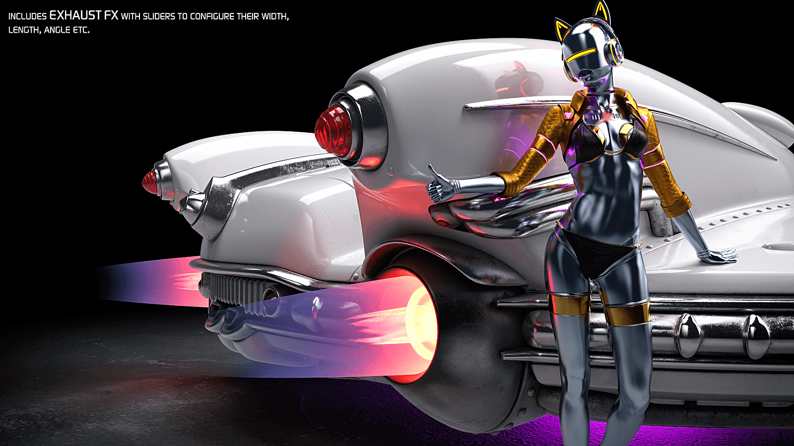 Sexy Robots 3D Render, Digital Art by Strangefate