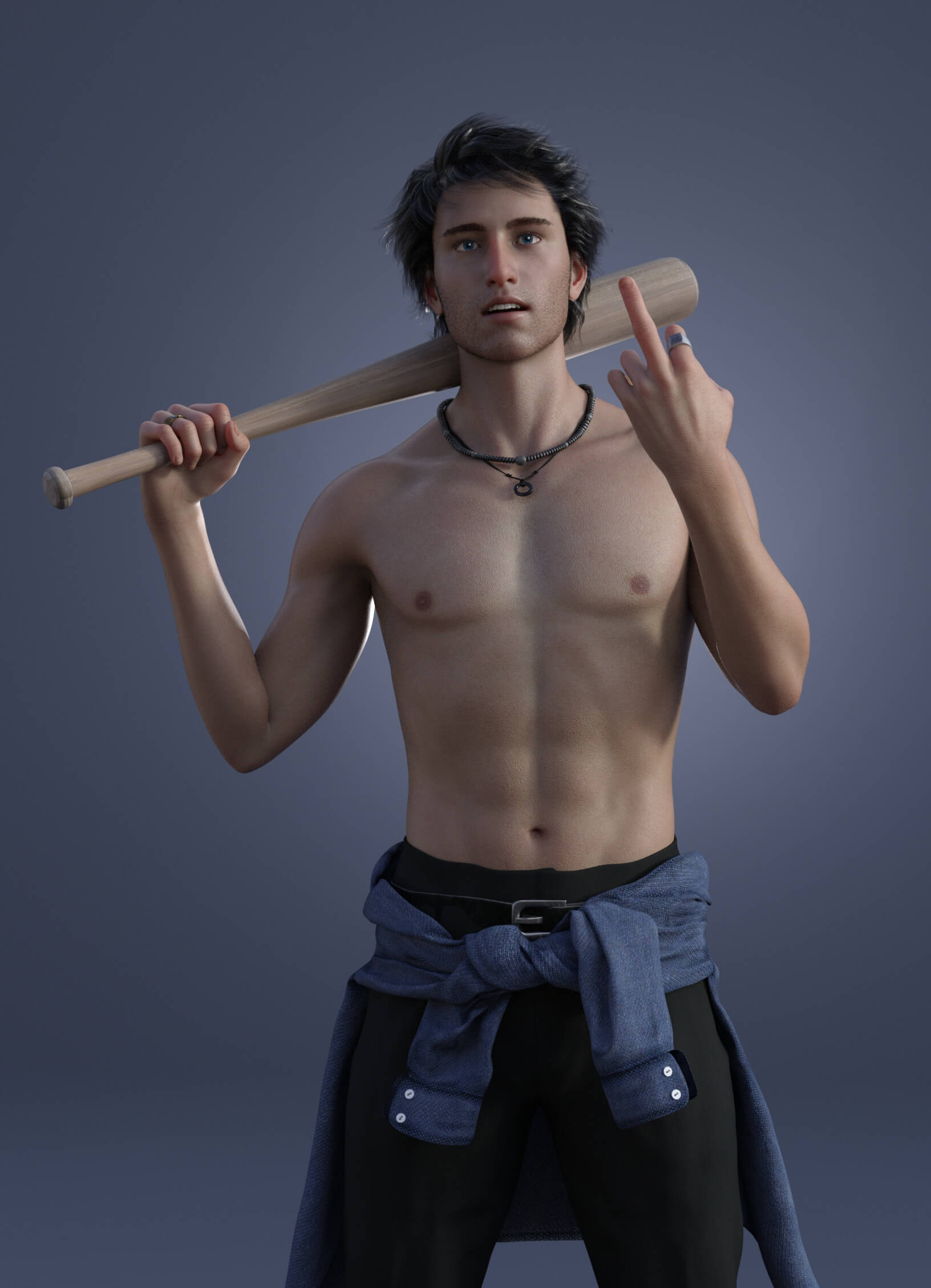 Nate - For Danzzila 3D Render, Digital Art by struck3xbylightning