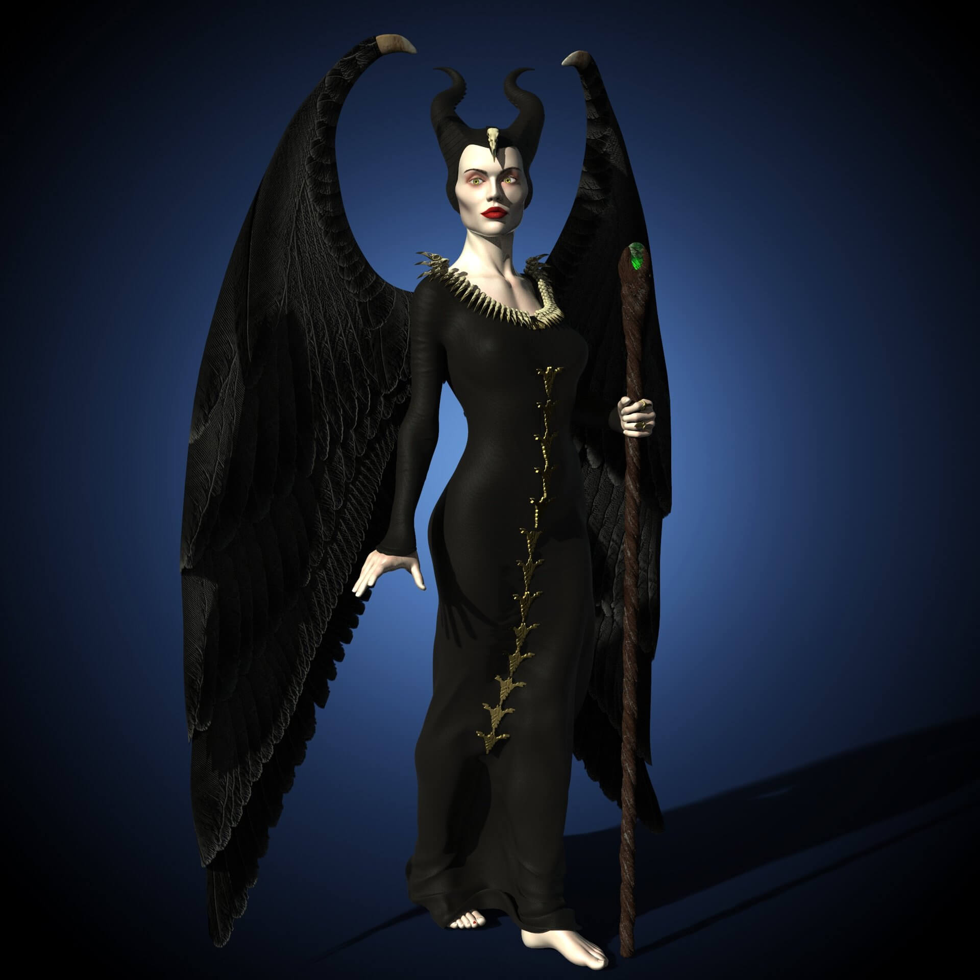 Maleficent 3D Render, Digital Art by Sudaka Arts