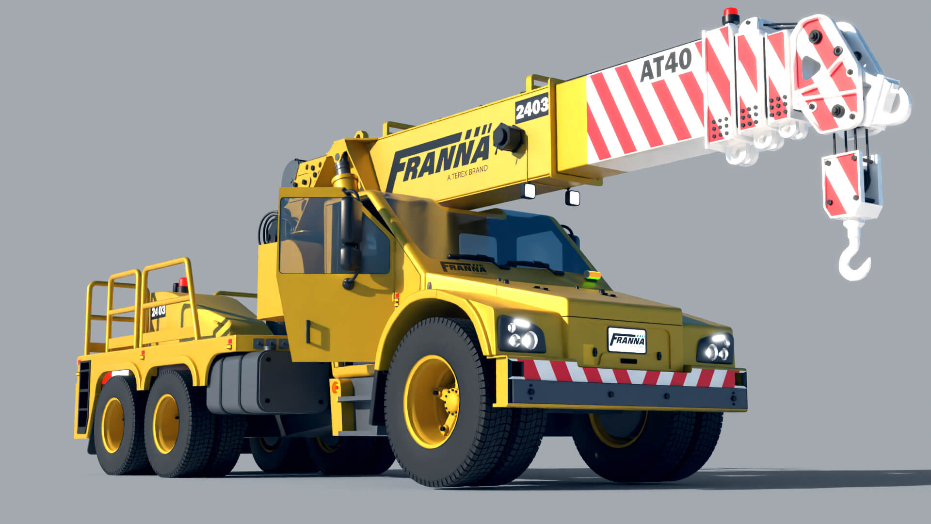 Franna AT40 Crane - 3D Model by Sufyan Shah Din