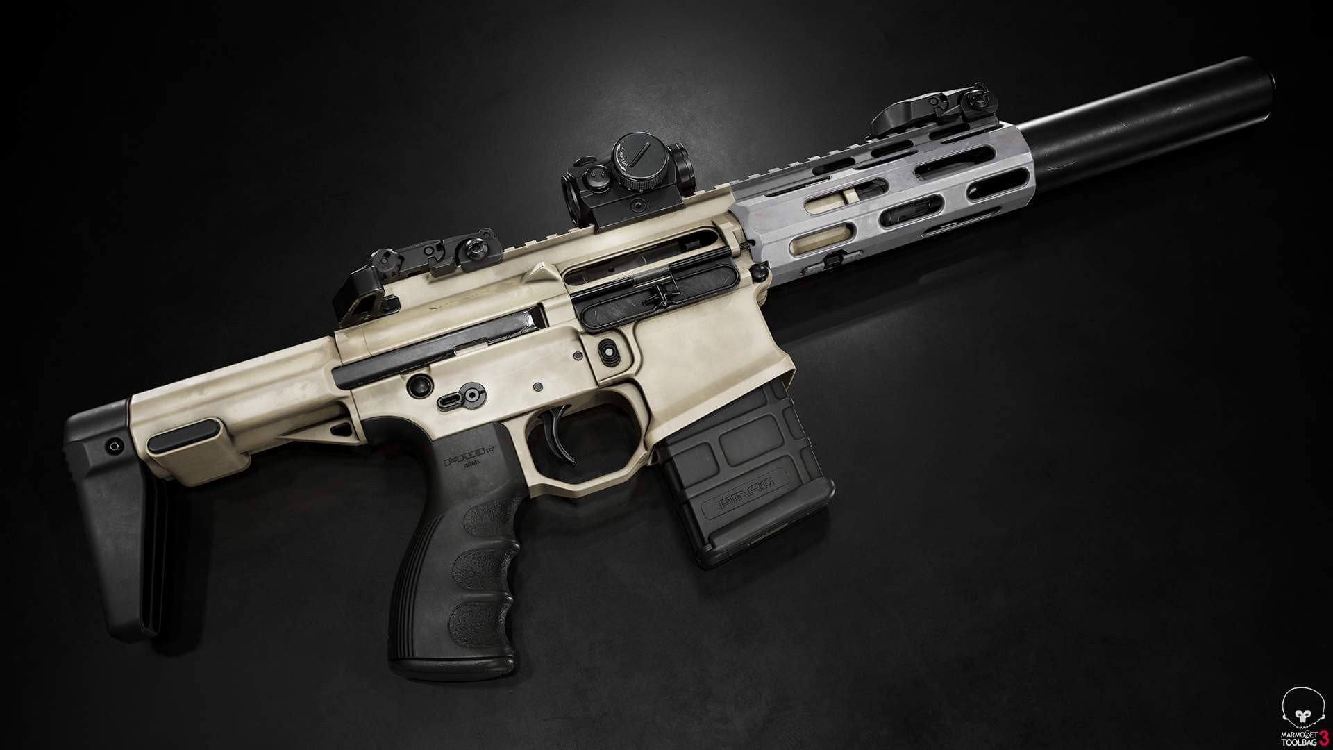 AAC Honey Badger - 3D Model by Sujhazi