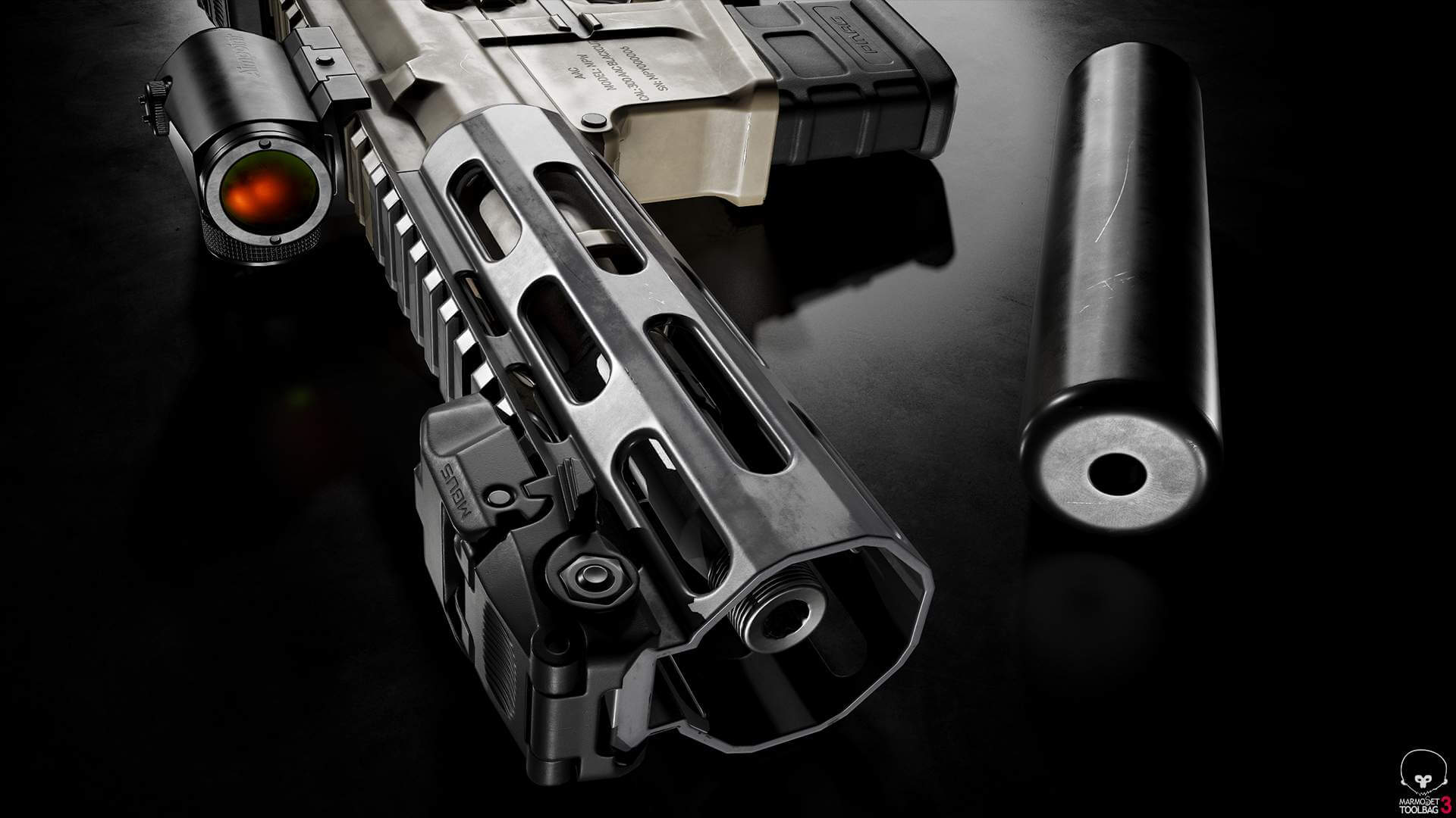 AAC Honey Badger - 3D Model by Sujhazi