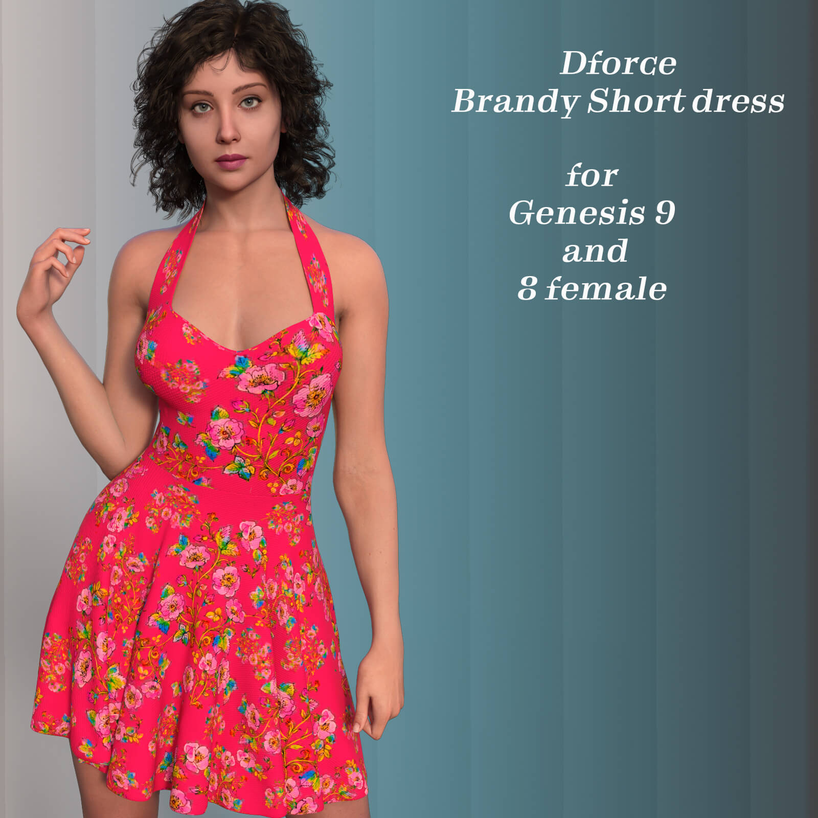 dForce Brandy Short Dress for G9 and G8 Female - Daz Content by Suli s ...