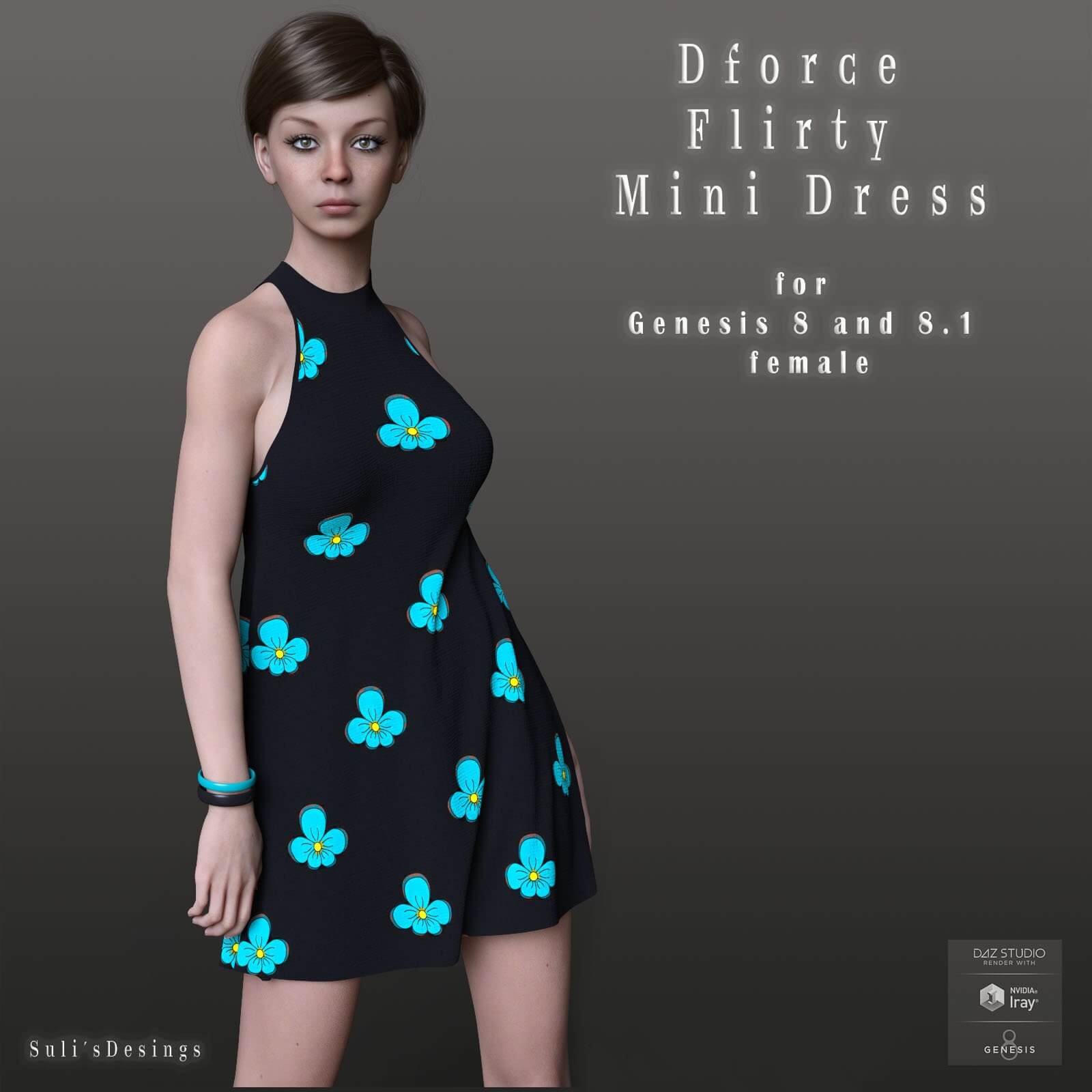 dForce Flirty Mini Dress - Daz Content by Suli s Designs