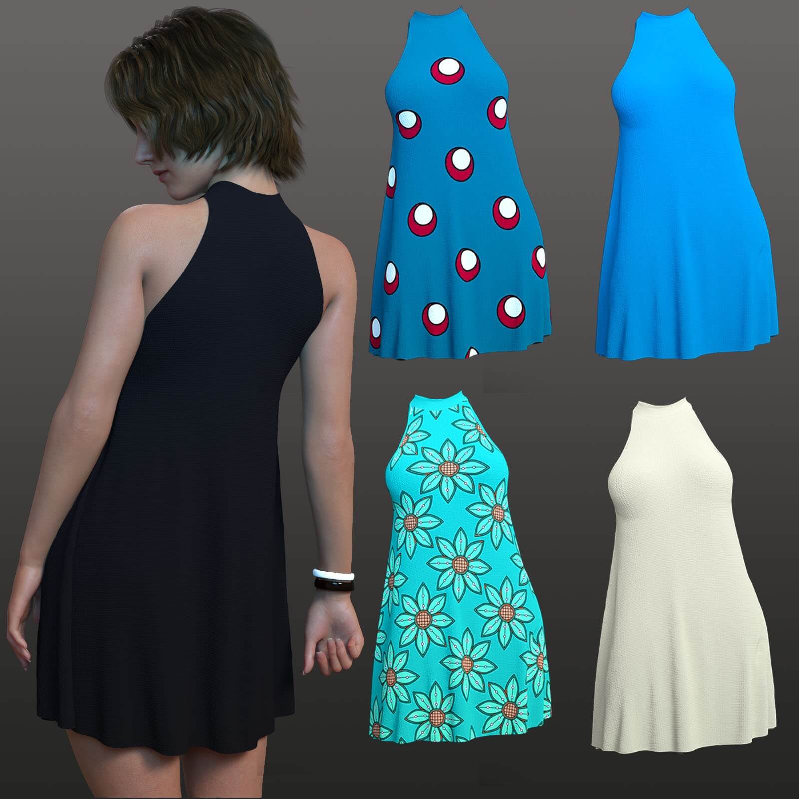 dForce Flirty Mini Dress - Daz Content by Suli s Designs