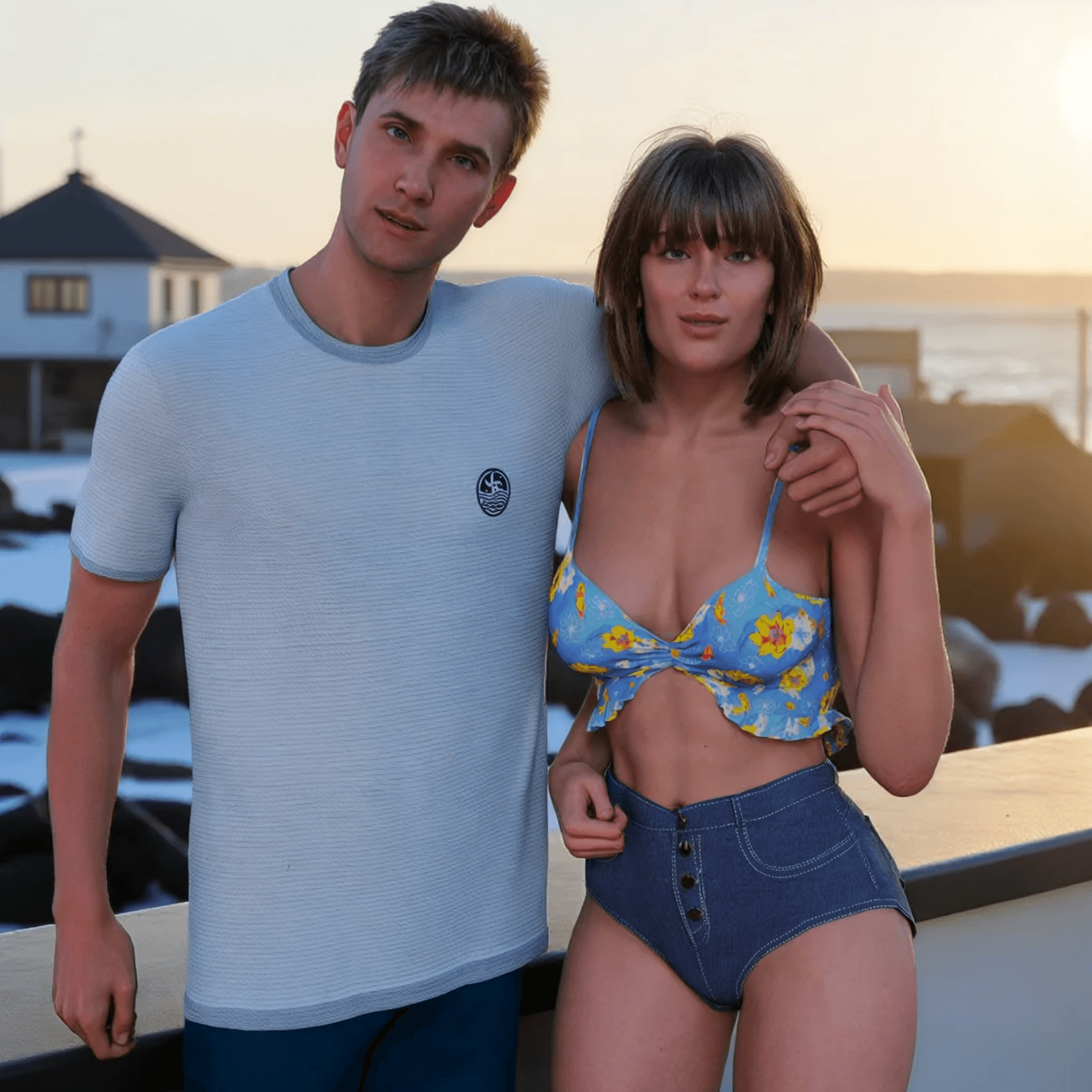 Carlos and Isa 3D Render, Digital Art by Suli s Designs