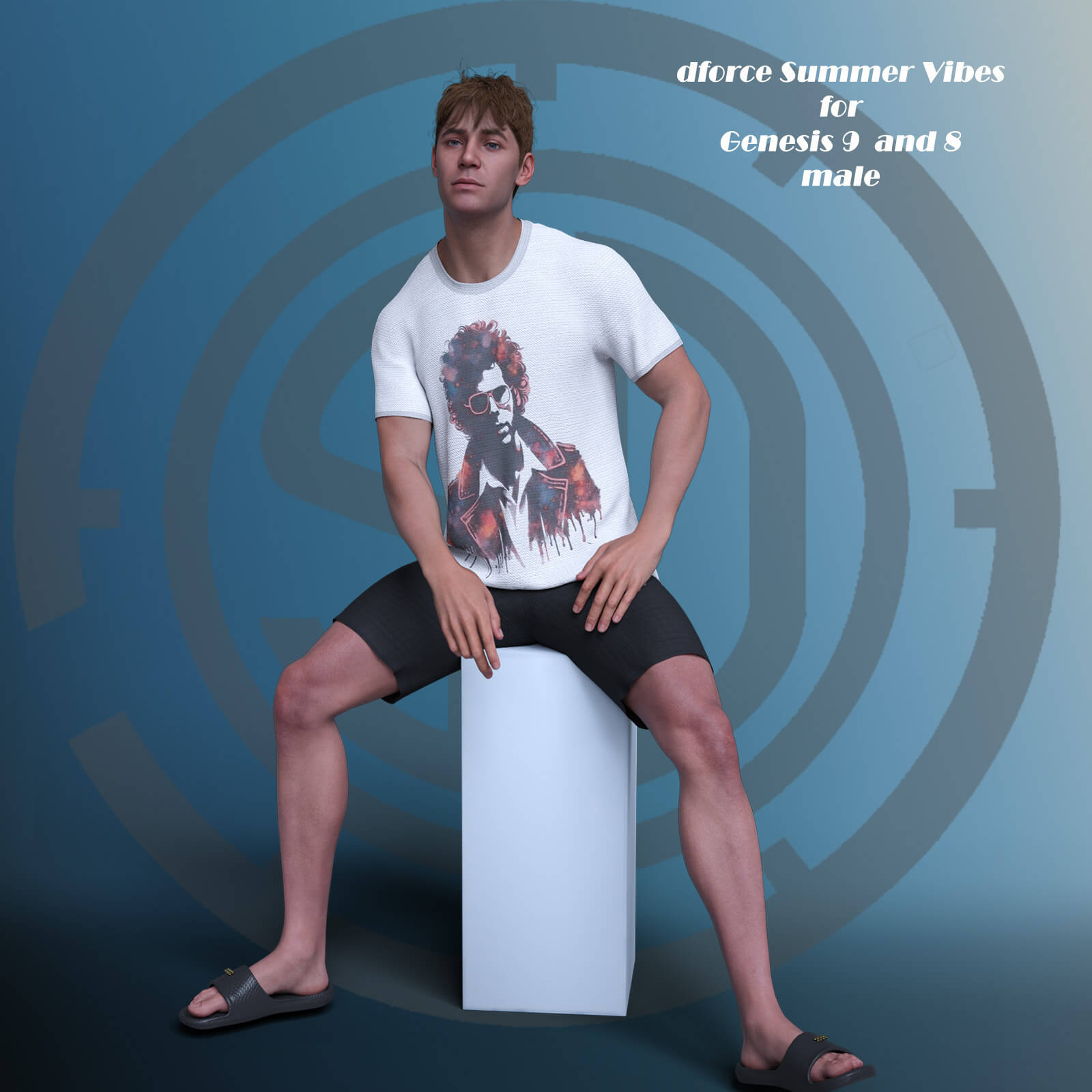 SD dForce Summer Vibes Genesis 9 and 8 Male - Daz Content by Suli s Designs