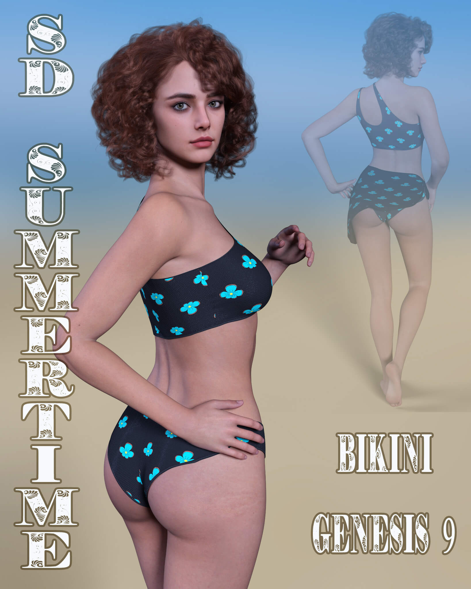 SD dForce Summertime Bikini Genesis 9 Female - Daz Content by Suli s Designs