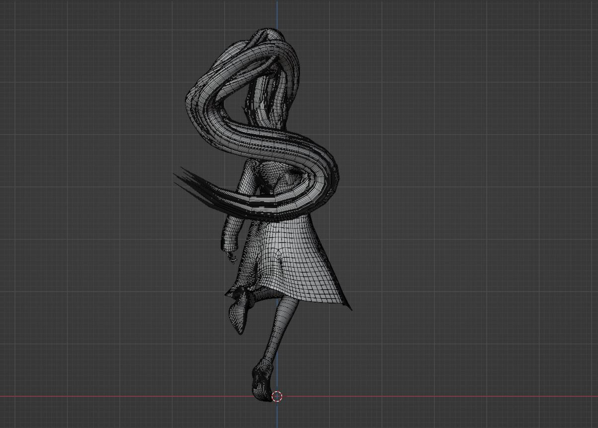 Aira Acrobatic Silky Form - Dandadan 3D Model by Summerforce