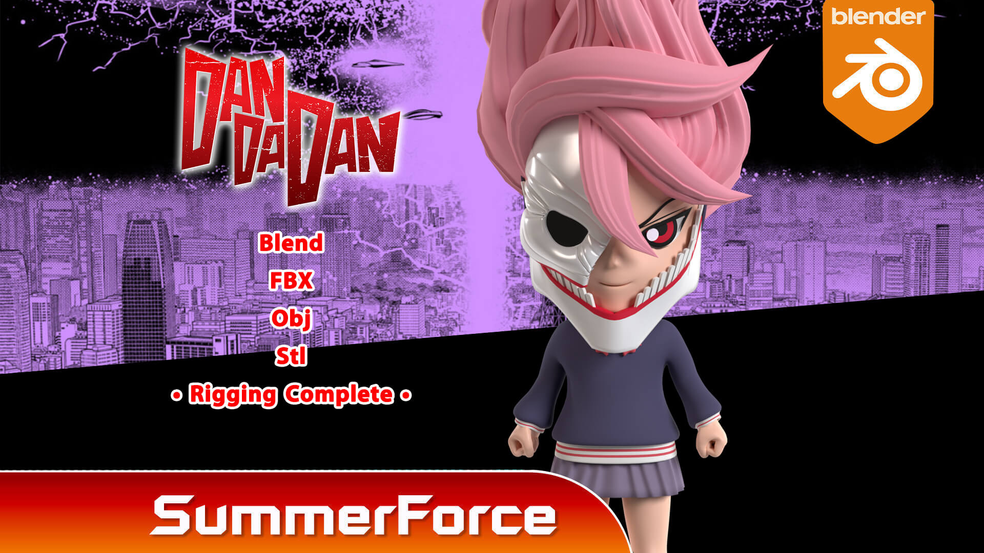 Aira Acrobatic Silky SD - Dandadan 3D Model by Summerforce