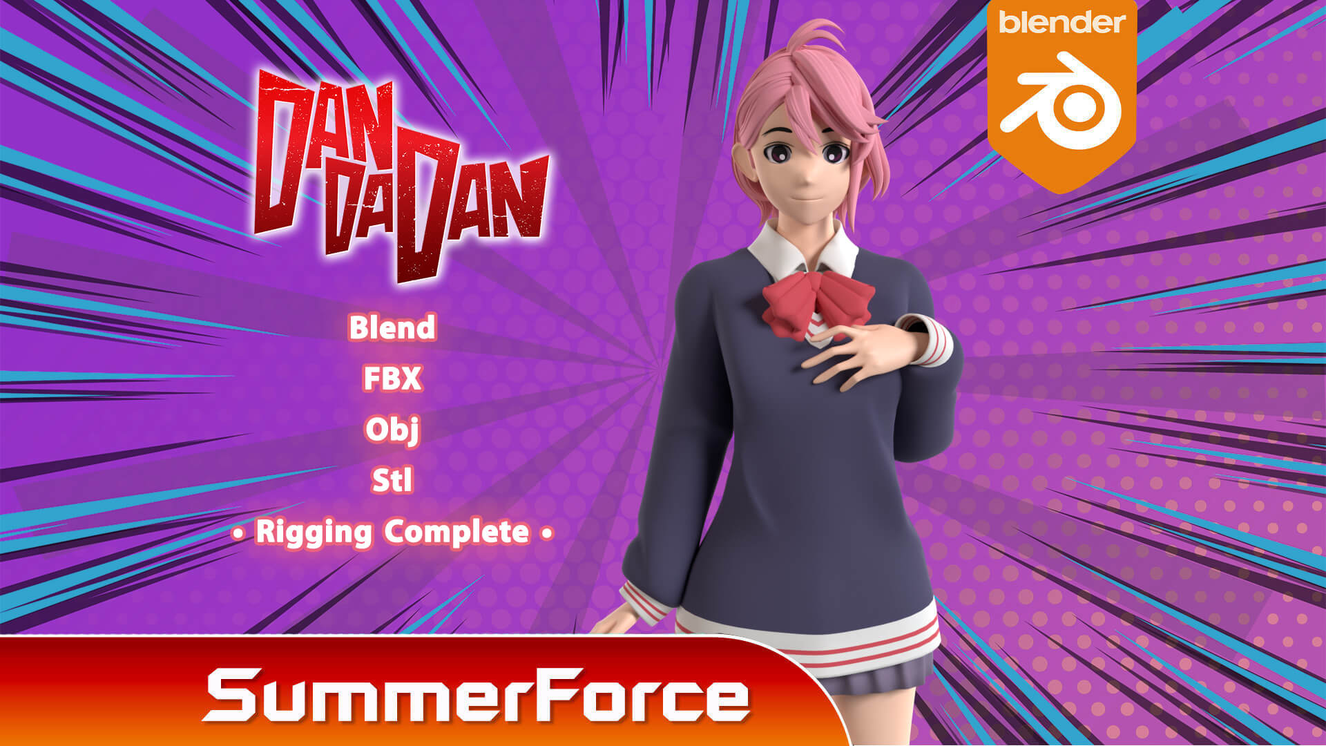 Aira Shiratori - Dandadan 3D Model by Summerforce