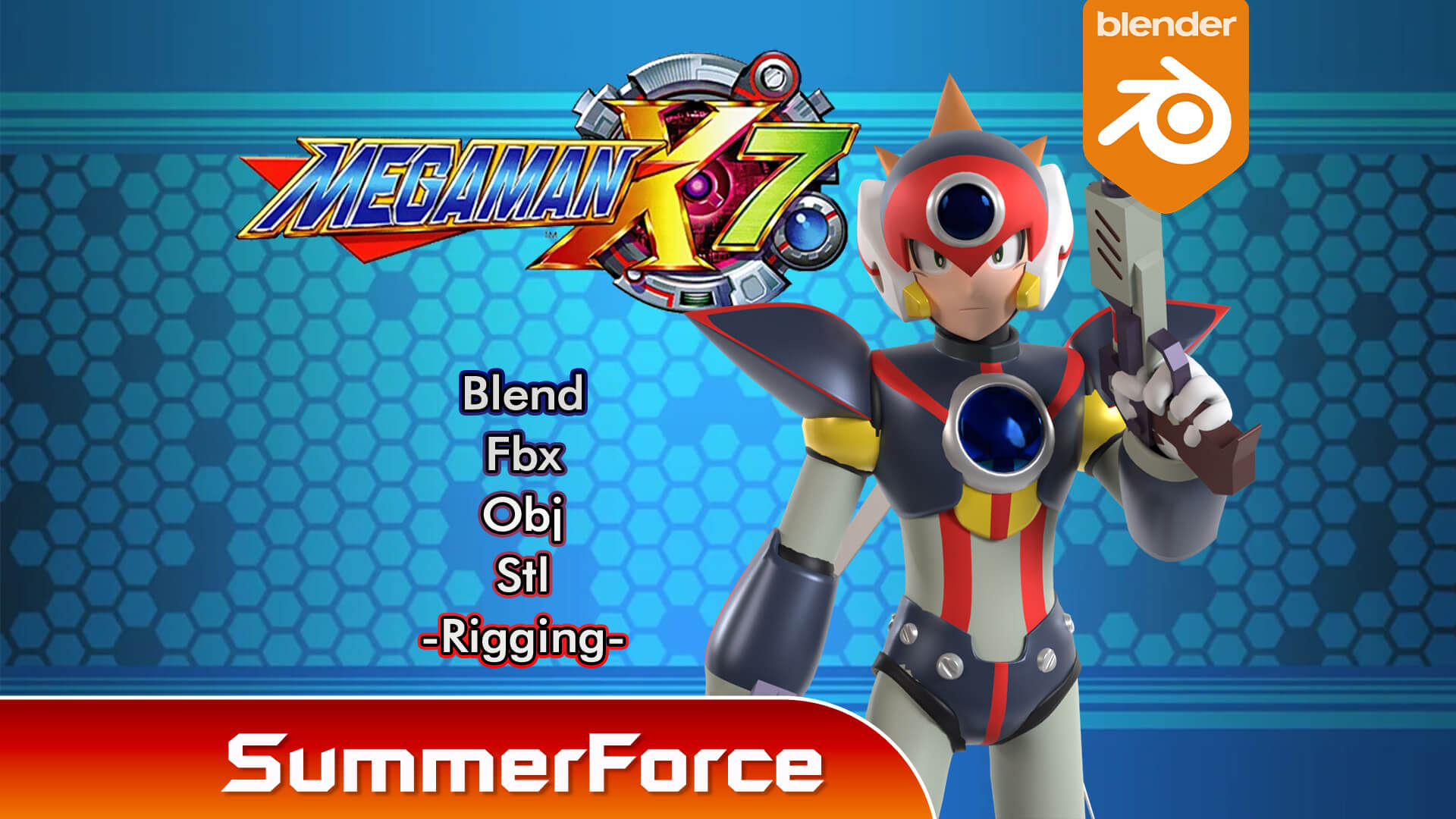 AXL - MegaMan X7 3D Model by Summerforce