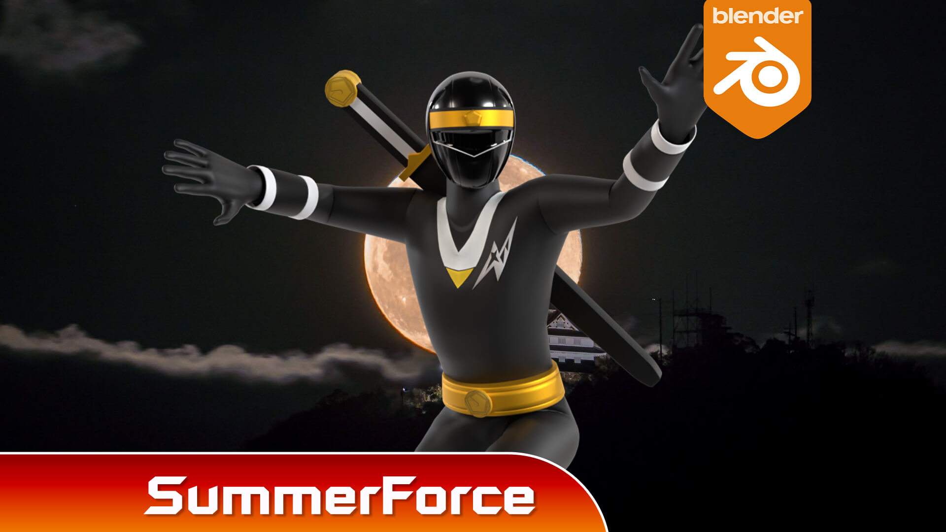 Black Aquitian Ranger - Mighty Morphin Alien Rangers 3D Model by ...