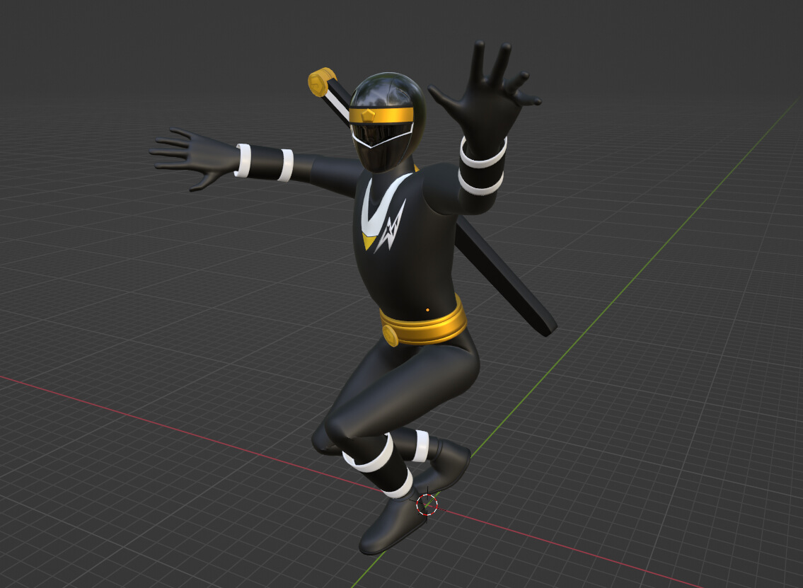 Black Aquitian Ranger - Mighty Morphin Alien Rangers 3D Model by ...