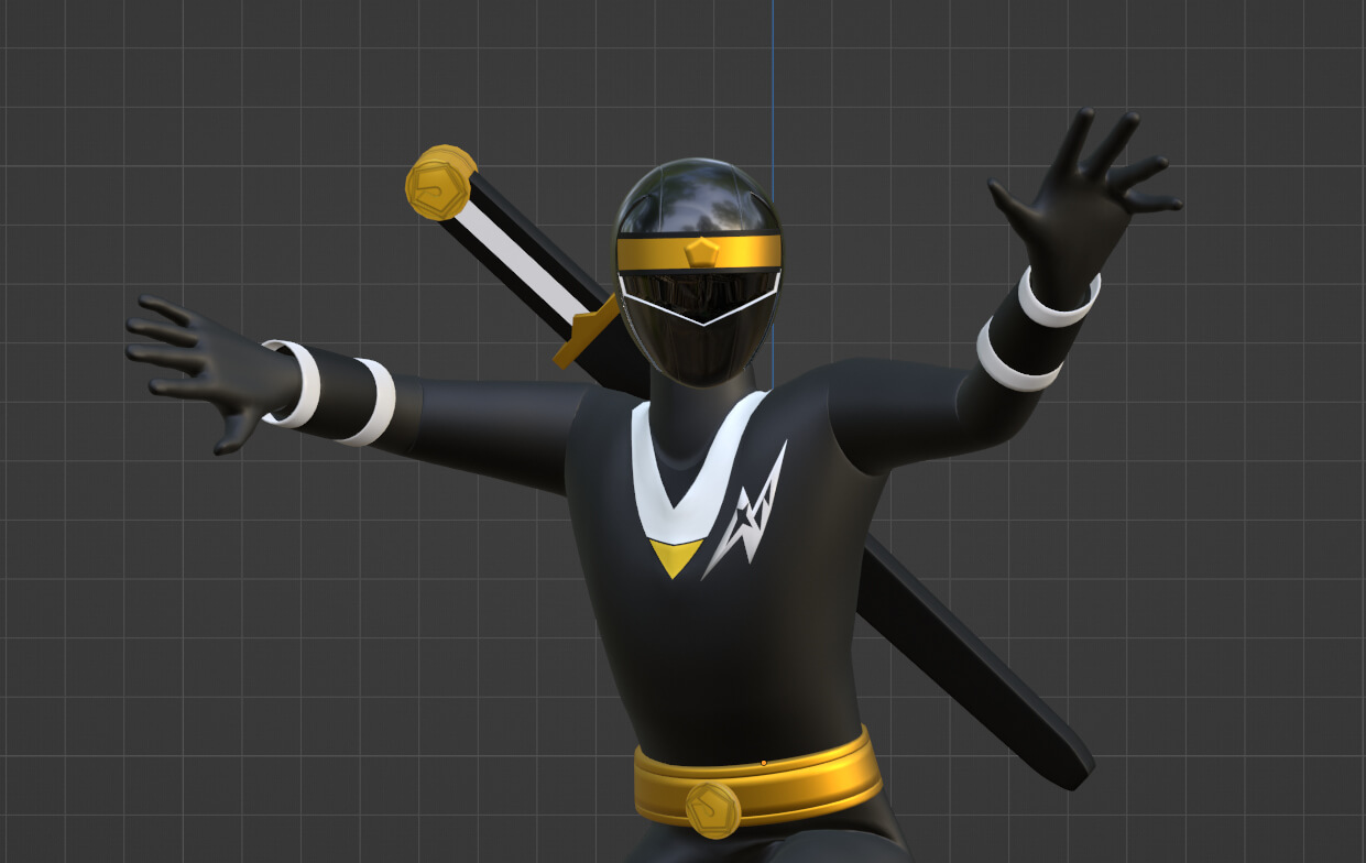 Black Aquitian Ranger - Mighty Morphin Alien Rangers 3D Model by ...