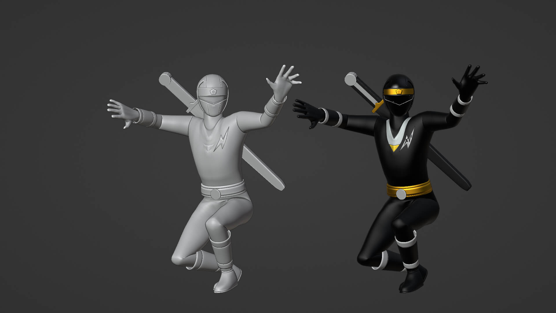 Black Aquitian Ranger - Mighty Morphin Alien Rangers 3D Model by ...