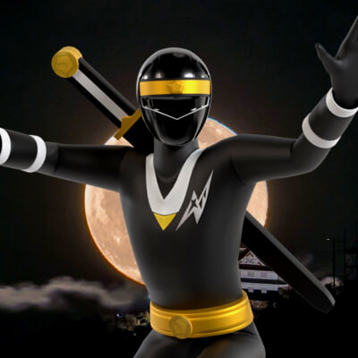 Black Aquitian Ranger - Mighty Morphin Alien Rangers 3D Model by ...
