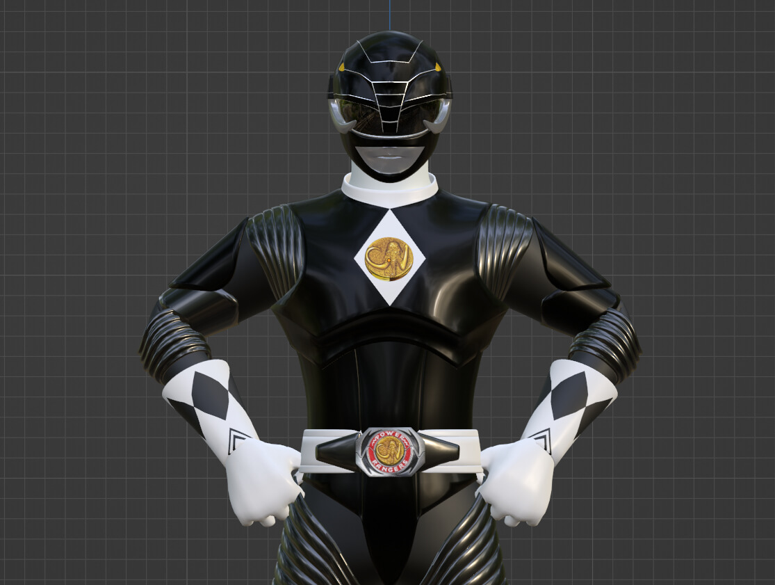 Black Ranger - Mighty Morphin Power Rangers The Movie 3D Model by Summerforce