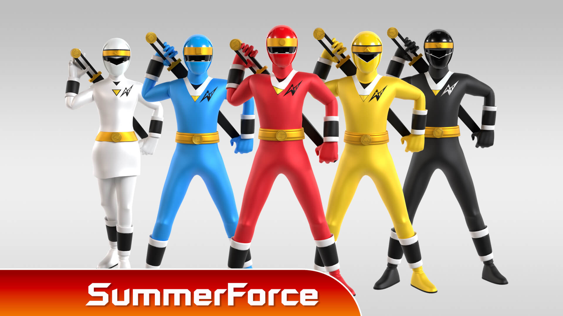 Blue Aquitian Ranger - Mighty Morphin Alien Rangers 3D Model by Summerforce