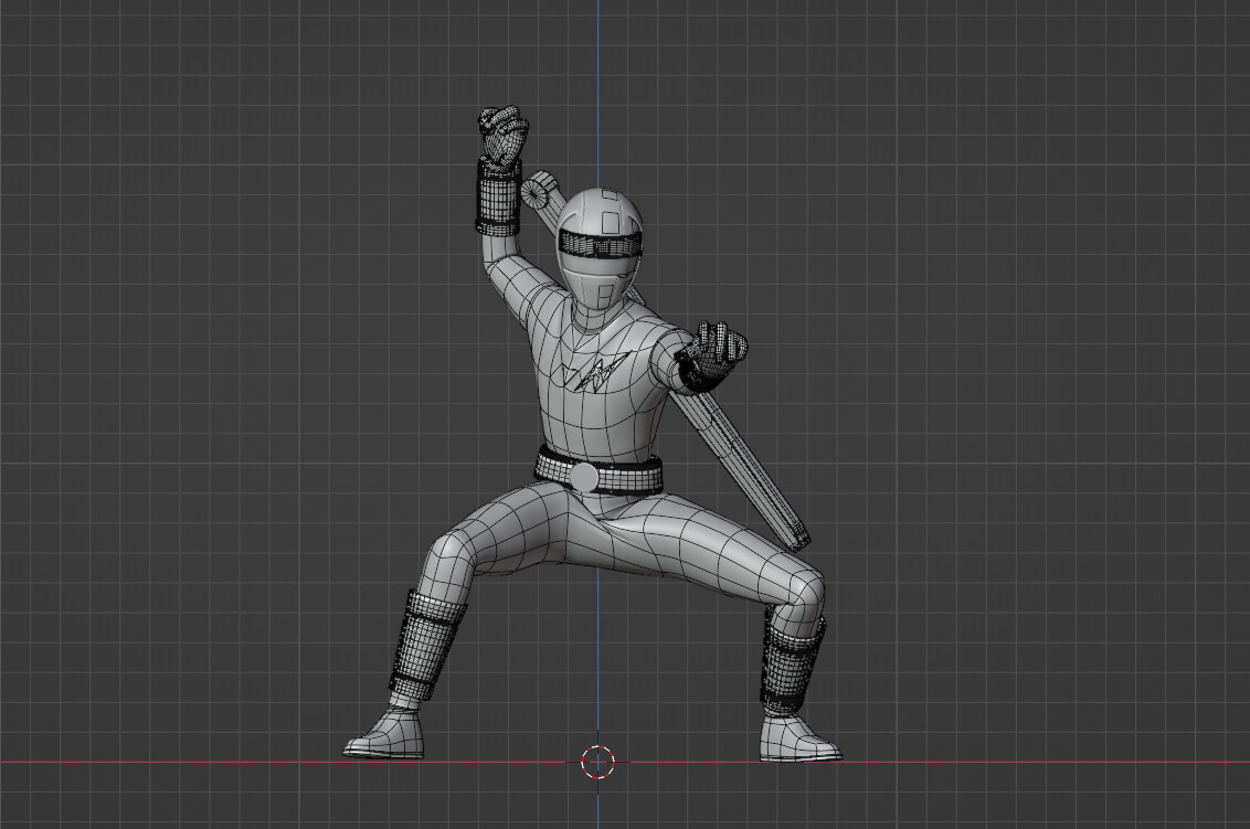 Blue Aquitian Ranger - Mighty Morphin Alien Rangers 3D Model by Summerforce