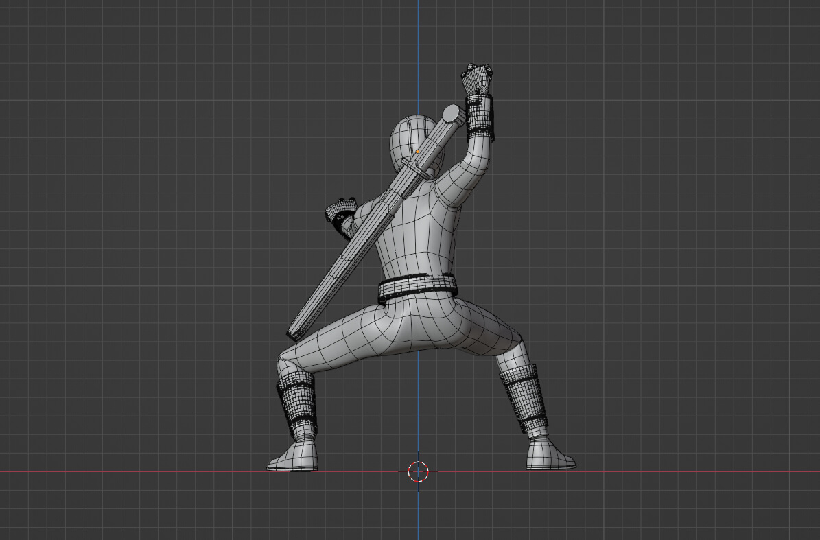 Blue Aquitian Ranger - Mighty Morphin Alien Rangers 3D Model by Summerforce