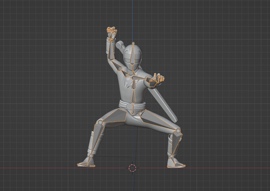 Blue Aquitian Ranger - Mighty Morphin Alien Rangers 3D Model by Summerforce