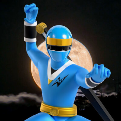 Blue Aquitian Ranger - Mighty Morphin Alien Rangers 3D Model by Summerforce
