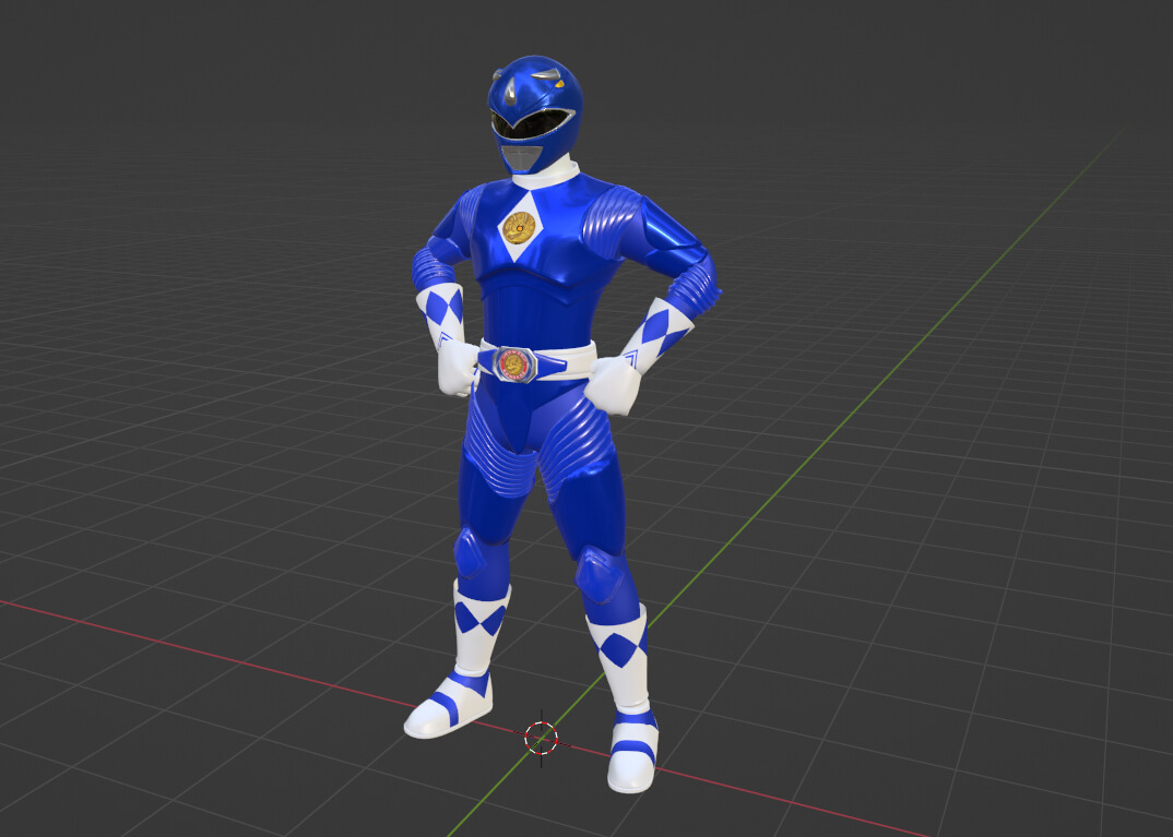 Blue Ranger - Mighty Morphin Power Rangers The Movie 3D Model by ...