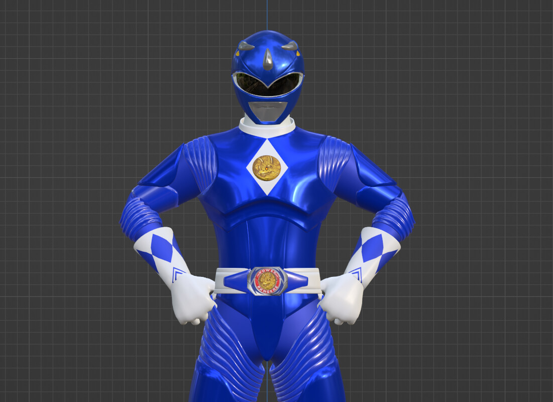 Blue Ranger - Mighty Morphin Power Rangers The Movie 3D Model by ...