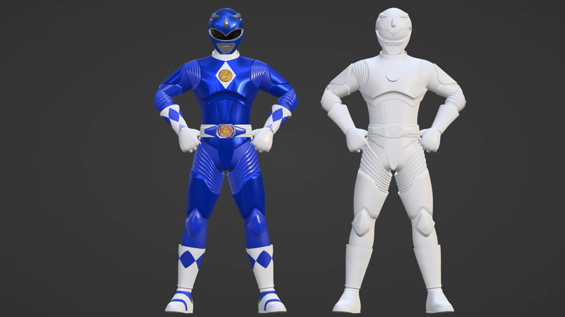 Blue Ranger - Mighty Morphin Power Rangers The Movie 3D Model by ...