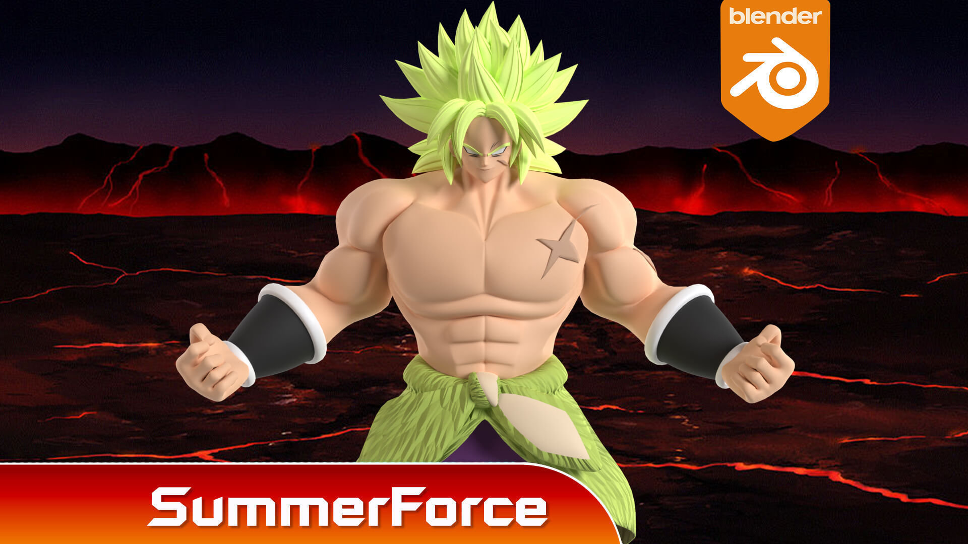 Broly Legendary Super Saiyan - Dragonball Super 3D Model by Summerforce