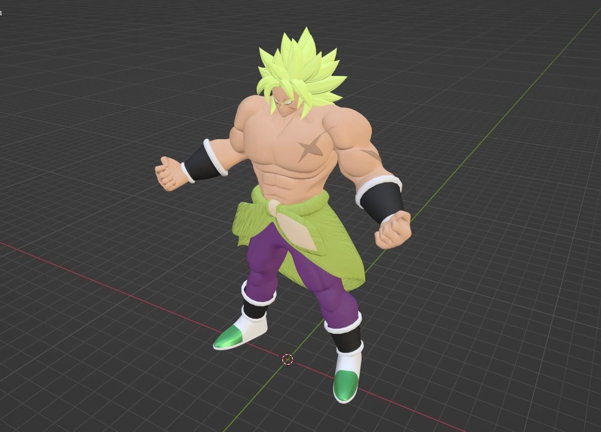 Broly Legendary Super Saiyan - Dragonball Super 3D Model by Summerforce